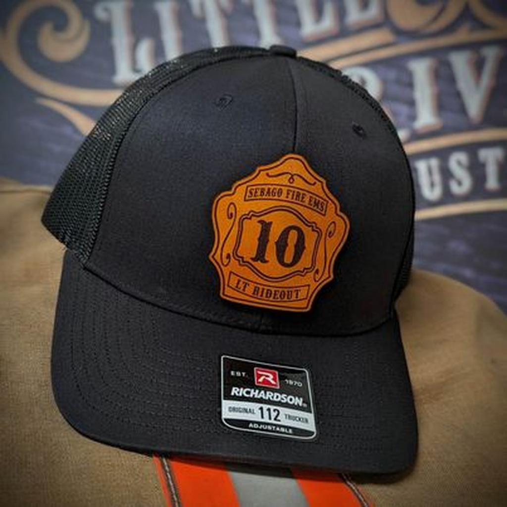 Custom Firefighter Hats – Leather Patch & Embroidered Lids ...